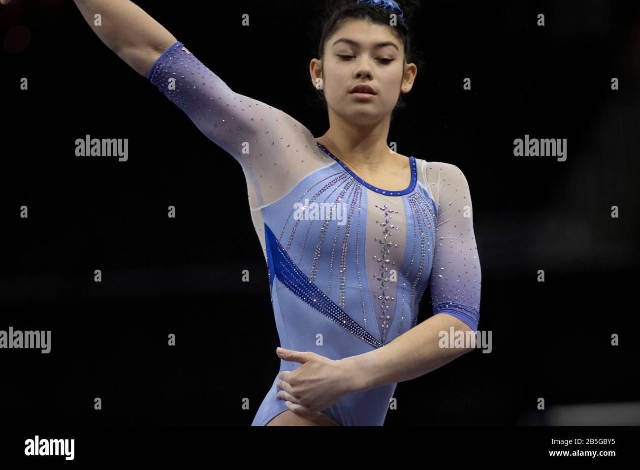 March 7, 2020: Gymnast Kayla DiCello (USA) competes during the women's ...