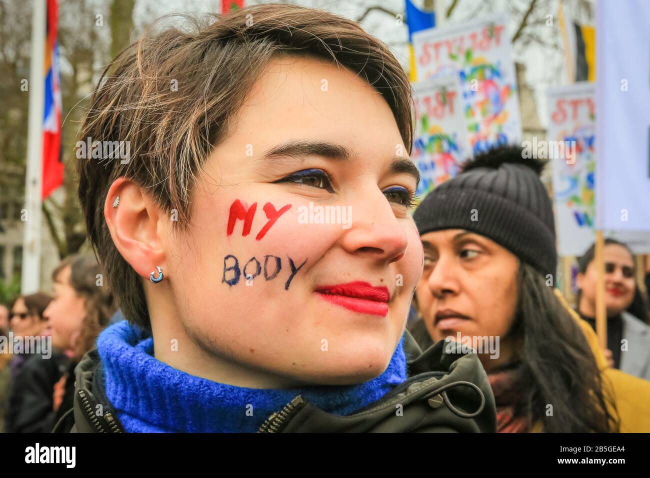 Protest Face Paint Women High Resolution Stock Photography and Images ...