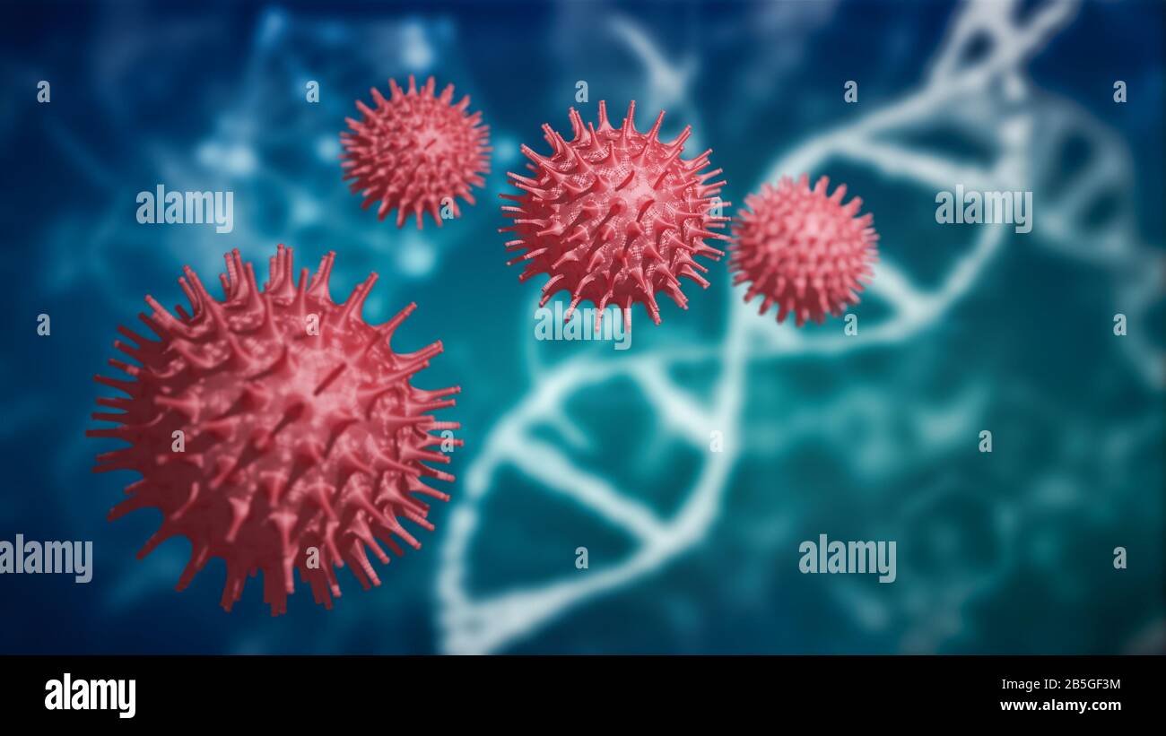 structure of virus cell, biologigical concept, 3d render Stock Photo ...