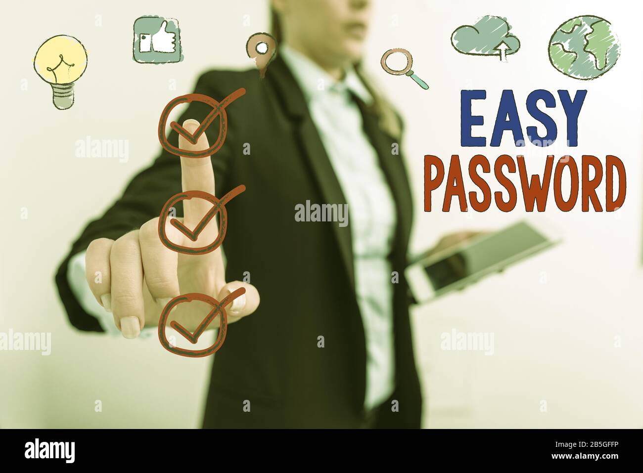 Word writing text Easy Password. Business photo showcasing Easy code ...