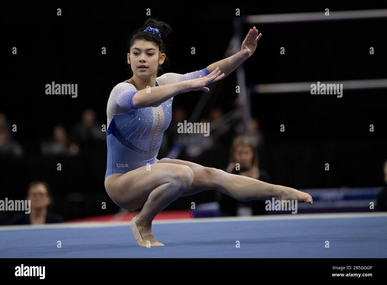 March 7, 2020: Gymnast Kayla DiCello (USA) competes during the women's ...