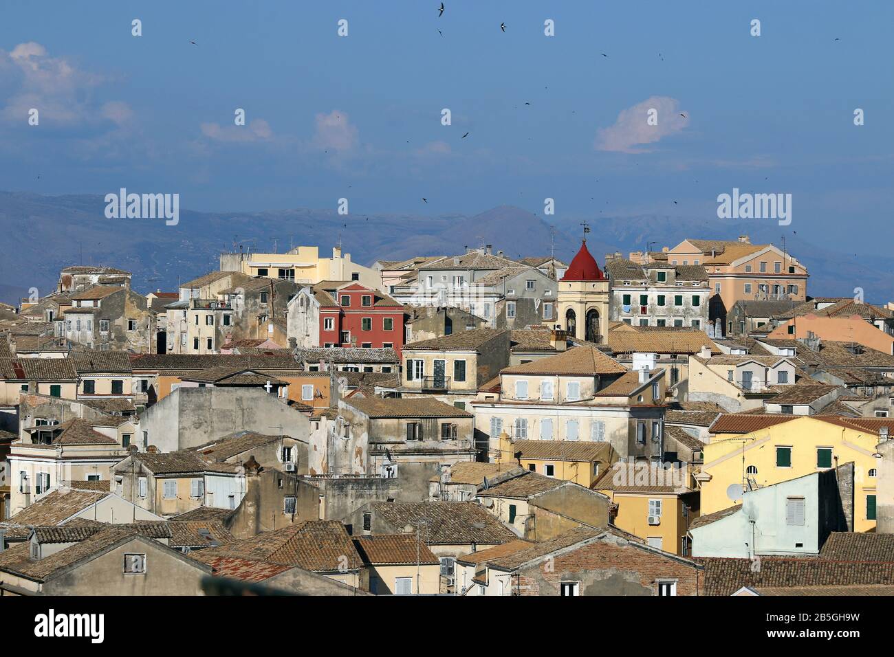 Corfu town Kerkyra cityscape in summer Greece Stock Photo - Alamy