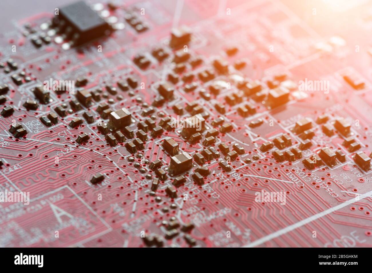 Electronic circuit board close up. Processor, chips and capacitors. Inside computers Stock Photo ...