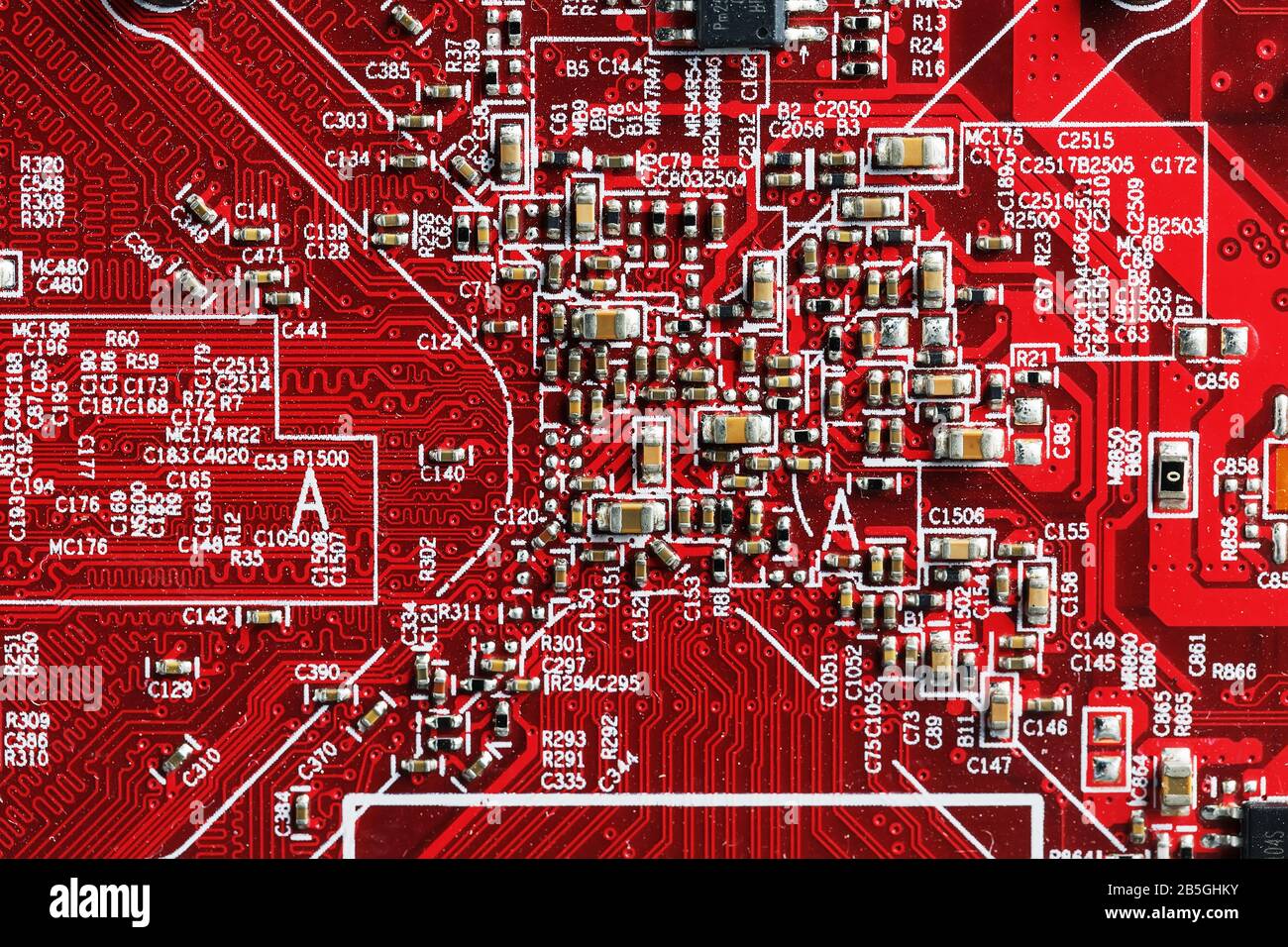 Electronic circuit board close up. Processor, chips and capacitors. Inside computers Stock Photo ...