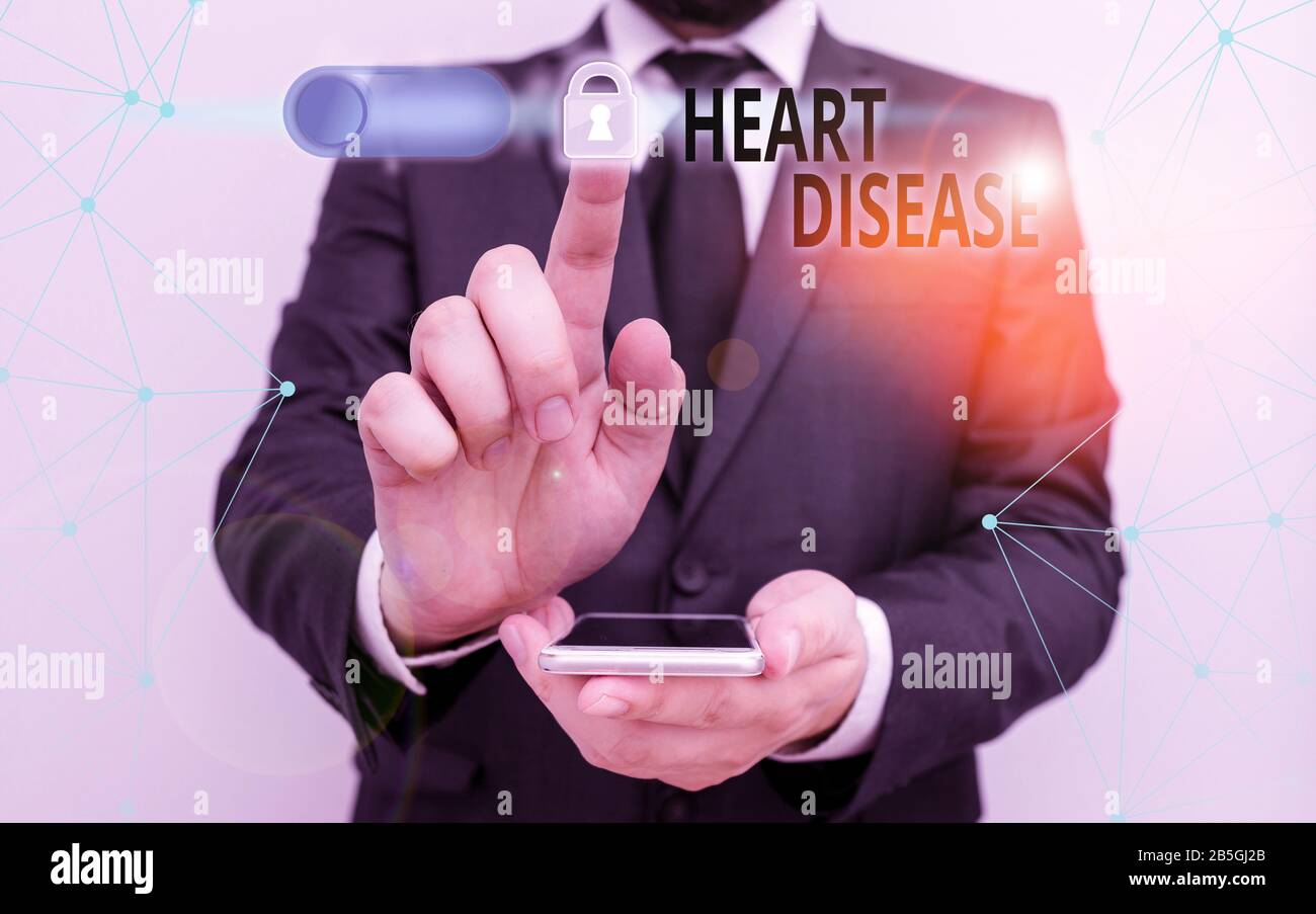 Handwriting text writing Heart Disease. Conceptual photo class of ...