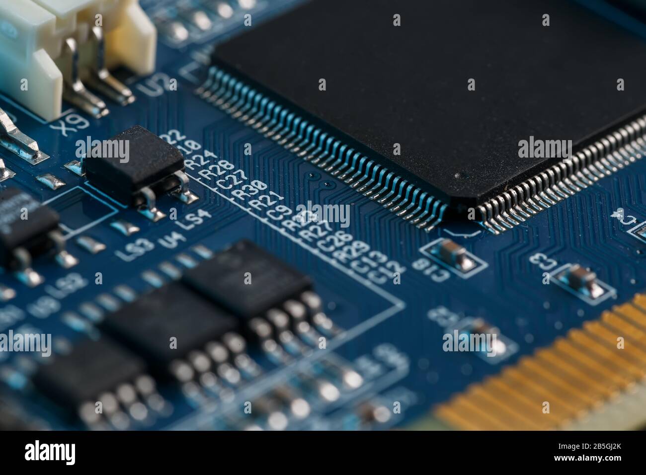 Electronic circuit board close up. Processor, chips and capacitors. Inside computers Stock Photo ...