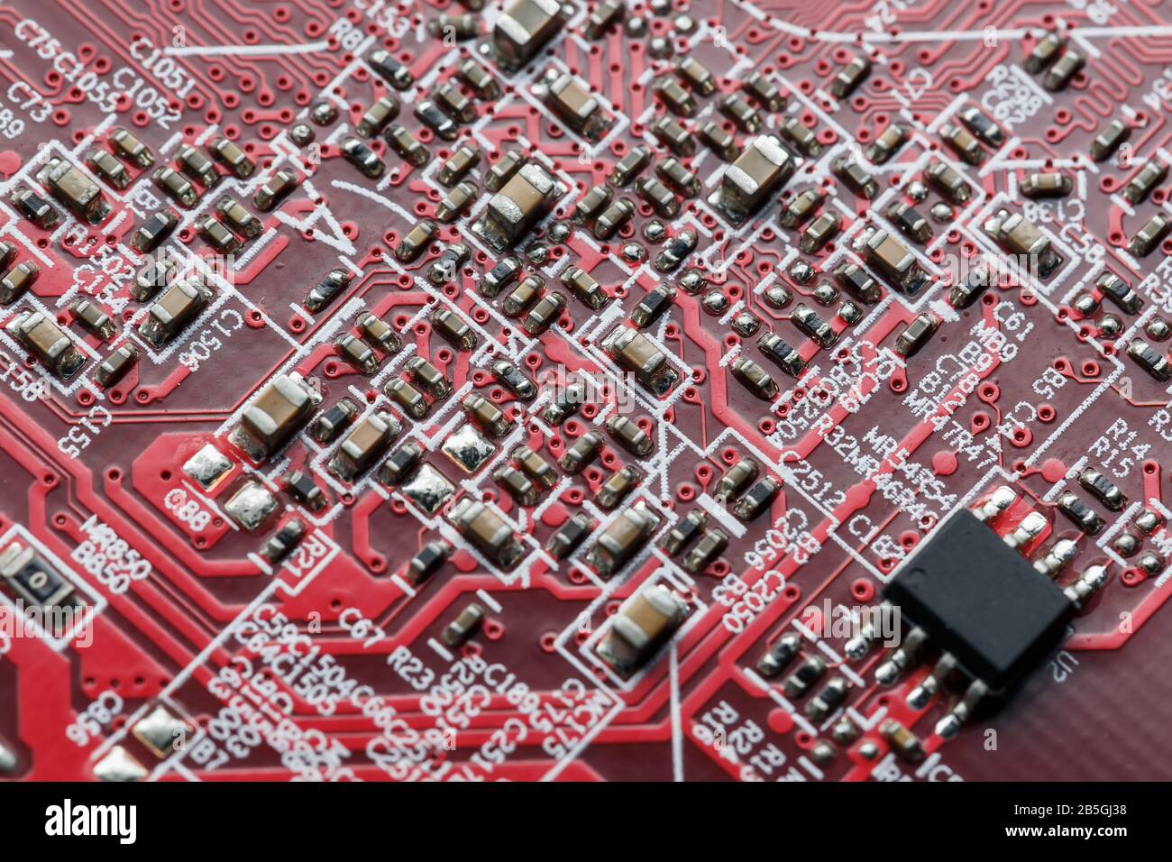 Electronic circuit board close up. Processor, chips and capacitors. Inside computers Stock Photo ...