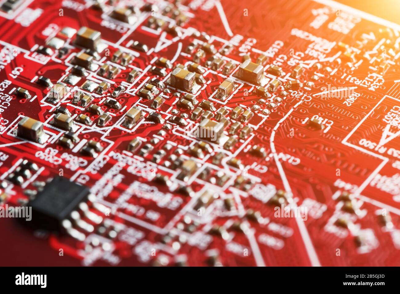 Electronic circuit board close up. Processor, chips and capacitors. Inside computers Stock Photo ...