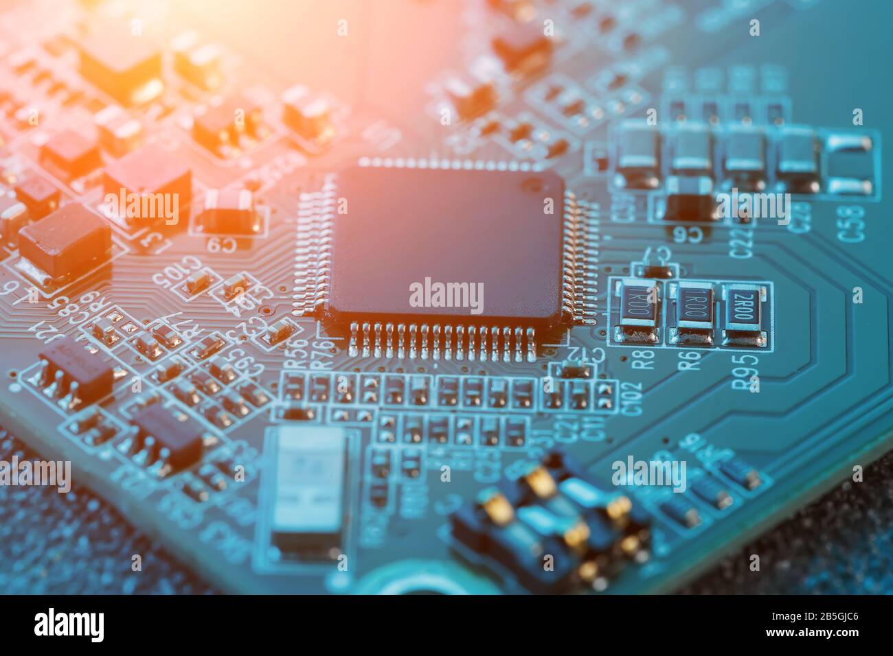 Electronic circuit board close up. Processor, chips and capacitors. Inside computers Stock Photo ...