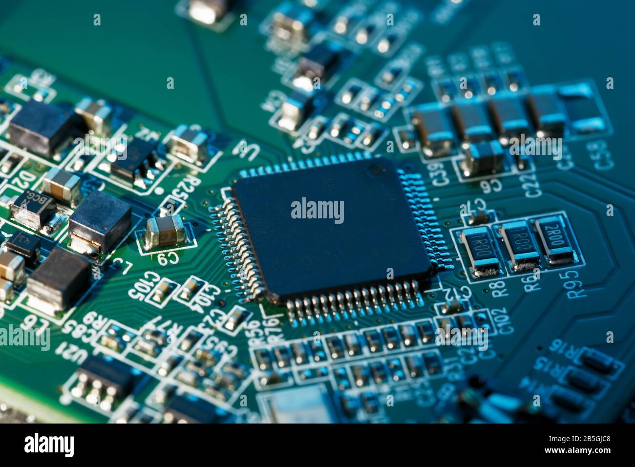 Electronic circuit board close up. Processor, chips and capacitors. Inside computers Stock Photo ...