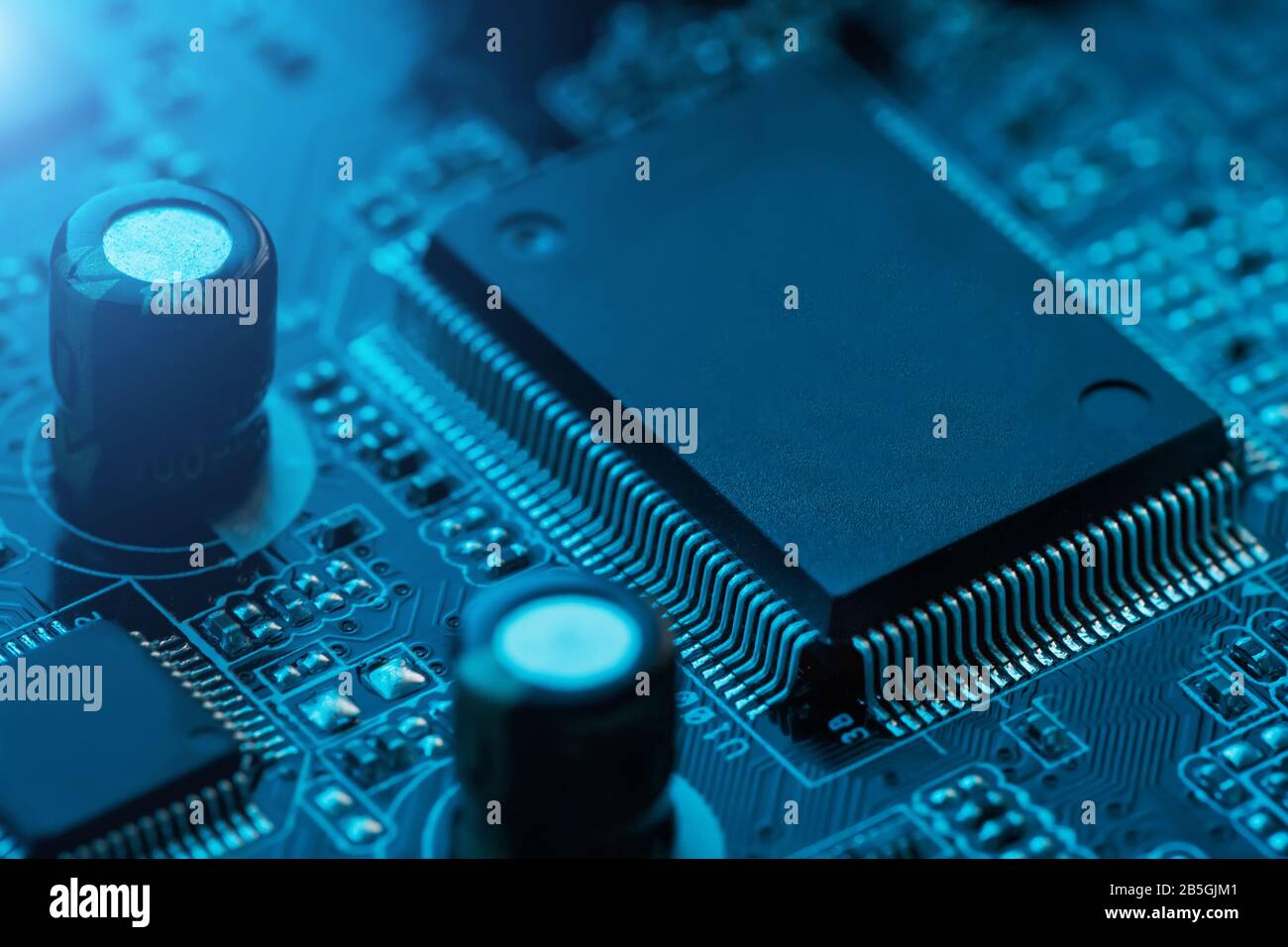 Electronic circuit board close up. Processor, chips and capacitors. Inside computers Stock Photo ...