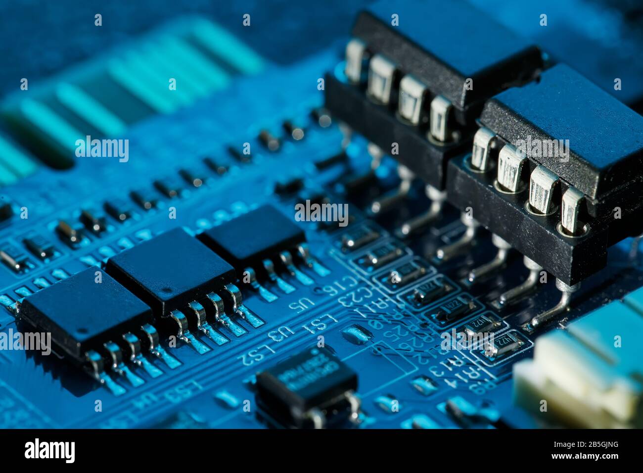 Electronic circuit board close up. Processor, chips and capacitors. Inside computers Stock Photo ...