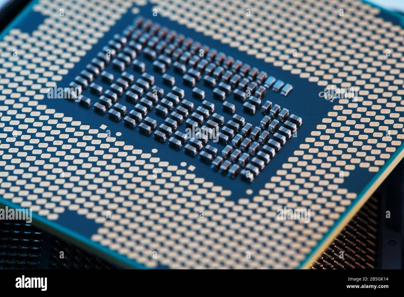 Close-up of CPU Chip Processor. Selective Focus Stock Photo - Alamy