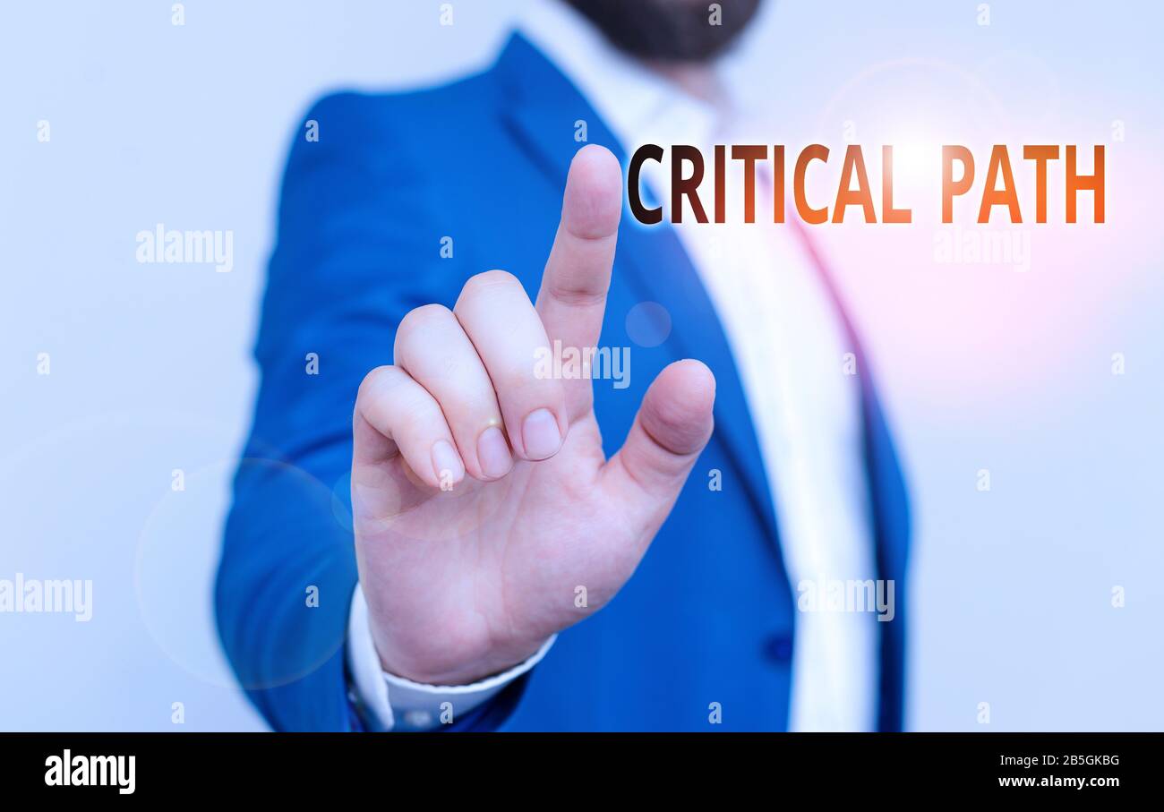 Writing note showing Critical Path. Business concept for sequence of ...