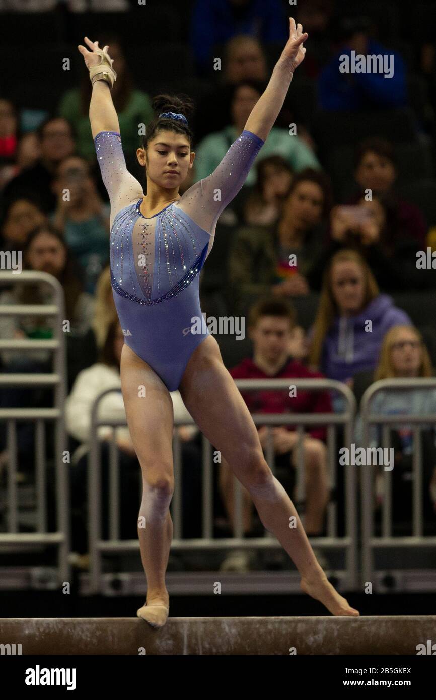 March 7, 2020: Gymnast Kayla DiCello (USA) competes during the women's ...
