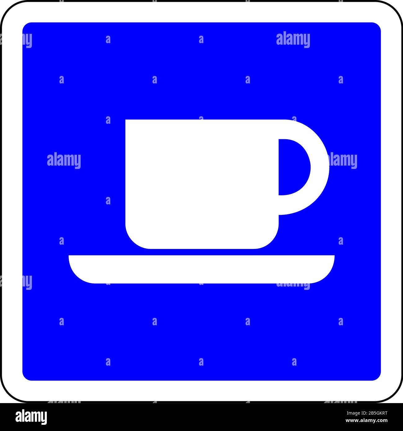 Coffee available blue sign on white background Stock Photo - Alamy