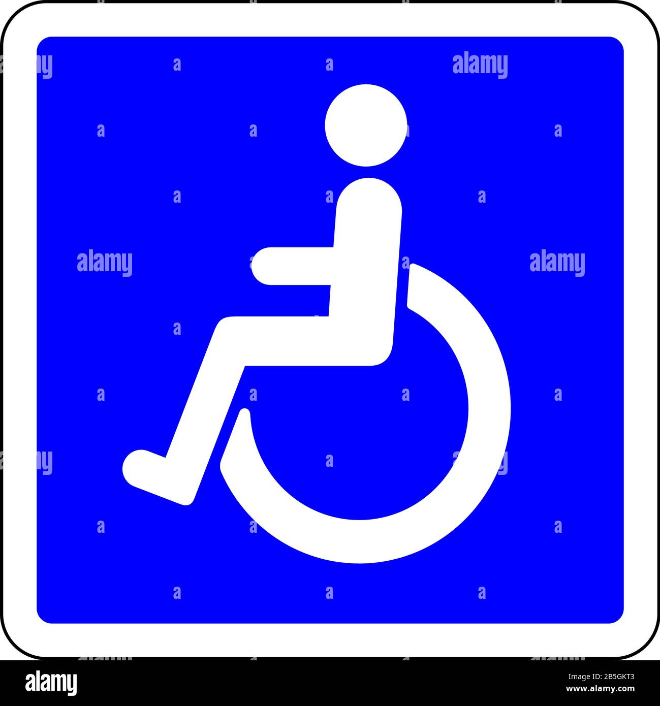 Disable people allowed blue sign on white background Stock Photo - Alamy