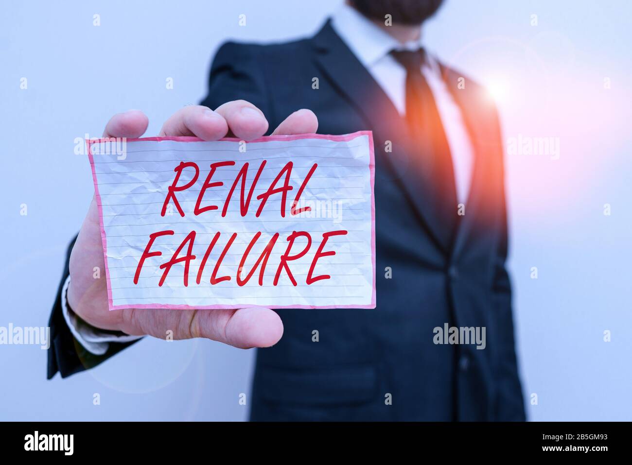 Writing note showing Renal Failure. Business concept for medical ...