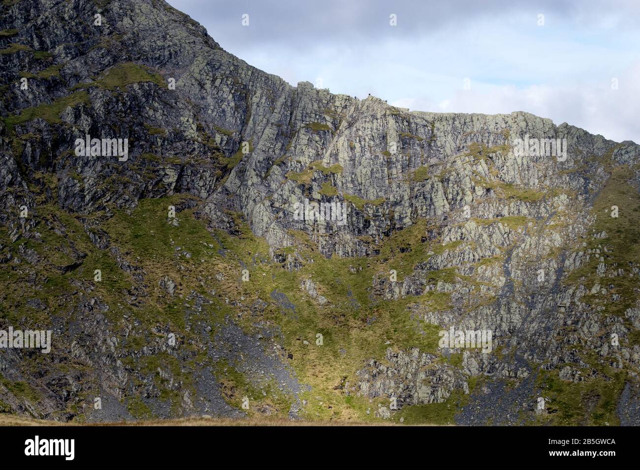 Geology of Rockface Sharp Edge, Blencathra, Lake District, Cumbria ...