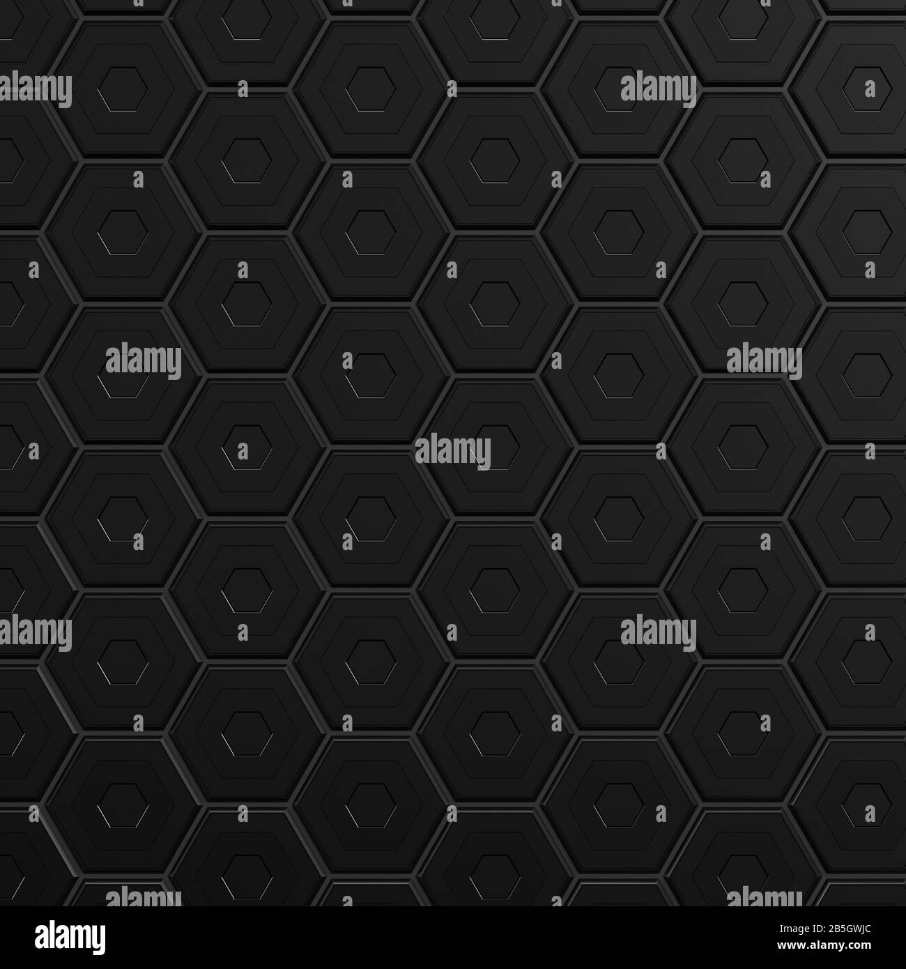 Black abstract hexagon background. Minimalism concept. 3d render Stock ...