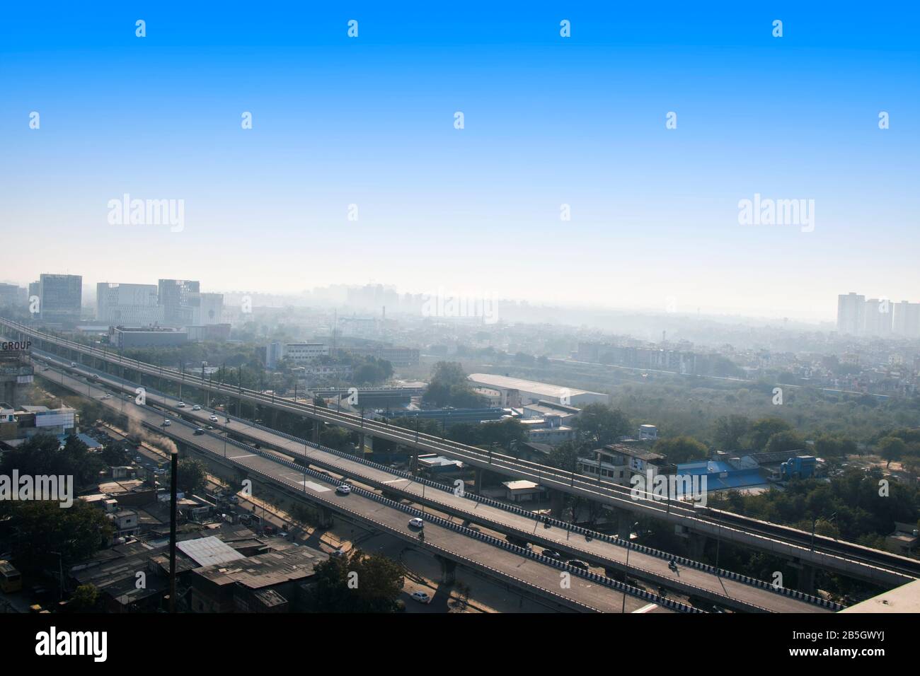 Delhi city aerial hi-res stock photography and images - Alamy