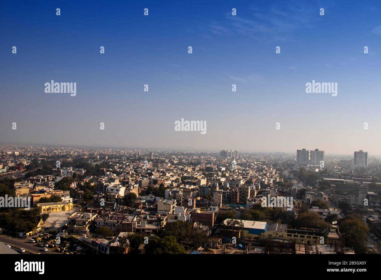 Aerial view of the cityscape in Delhi, India Stock Photo - Alamy