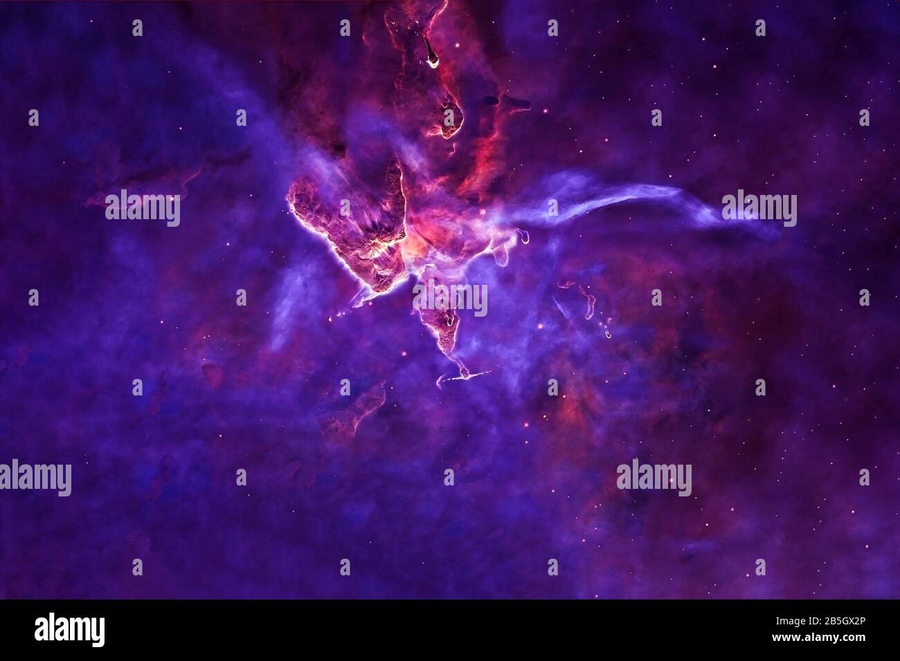 Dense space nebula with stars. Elements of this image were furnished by ...