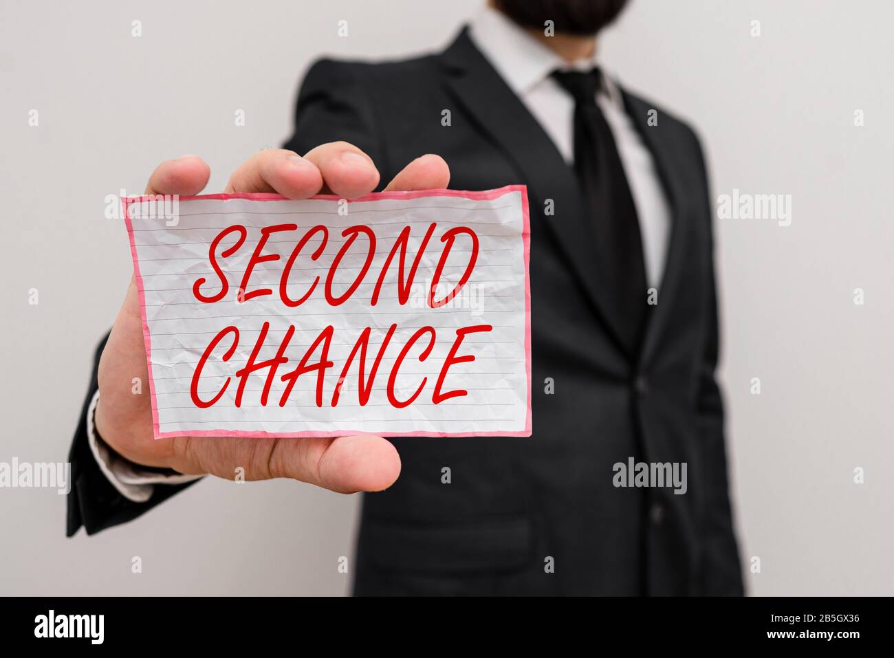 Writing note showing Second Chance. Business concept for opportunity to ...