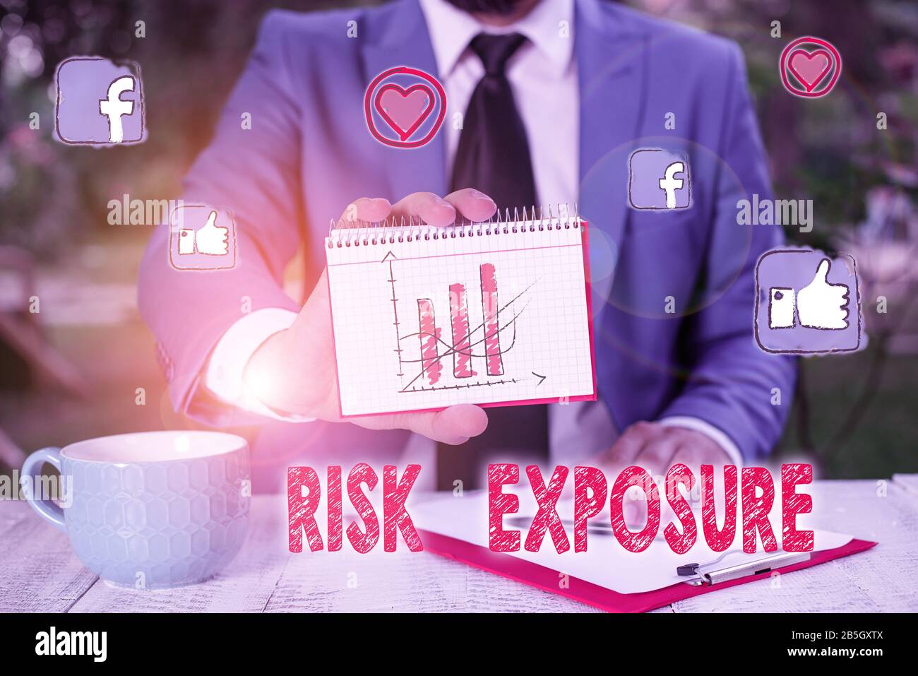 Conceptual hand writing showing Risk Exposure. Concept meaning the ...
