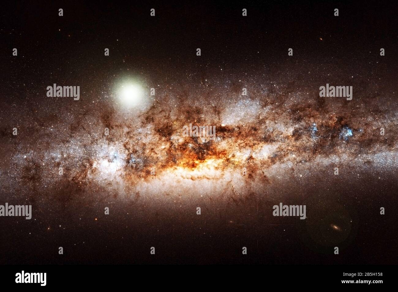 Dense space nebula with stars. Elements of this image were furnished by ...