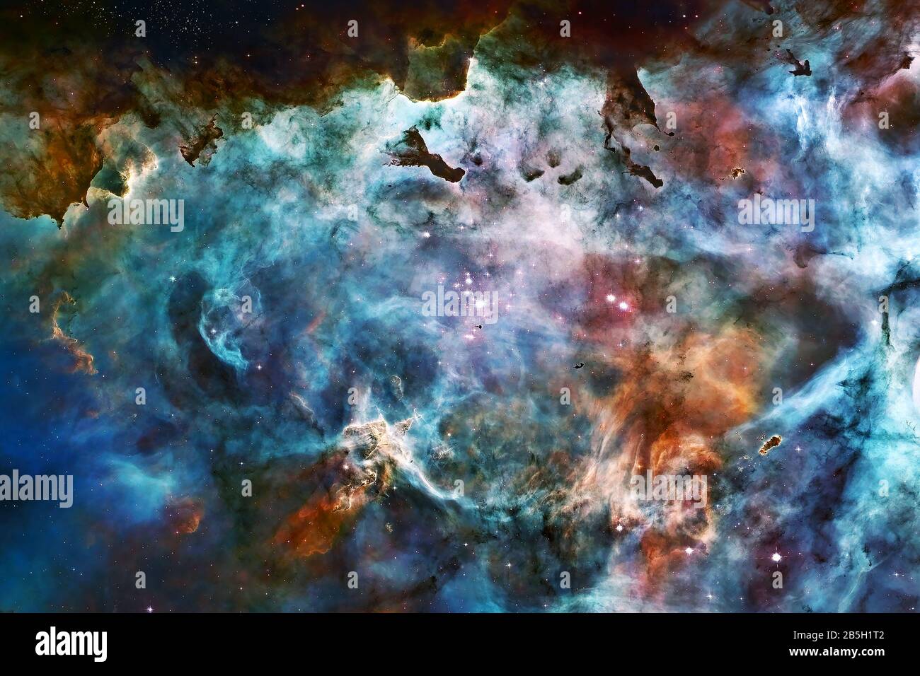 Beautiful space background with nebulae and stars. Elements of this ...