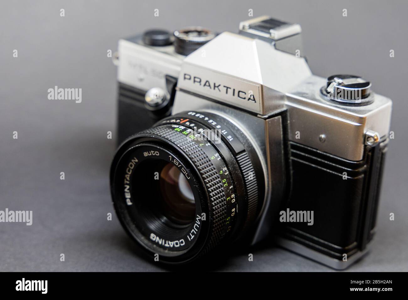 old SLR camera from east germany production Stock Photo - Alamy