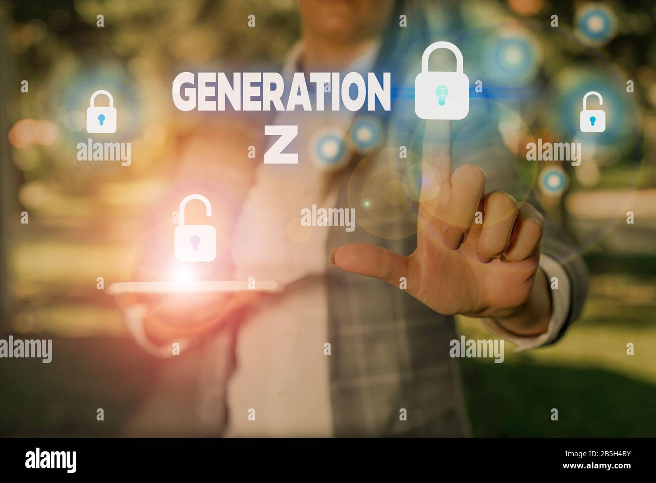 Text sign showing Generation Z. Business photo text name for the ...