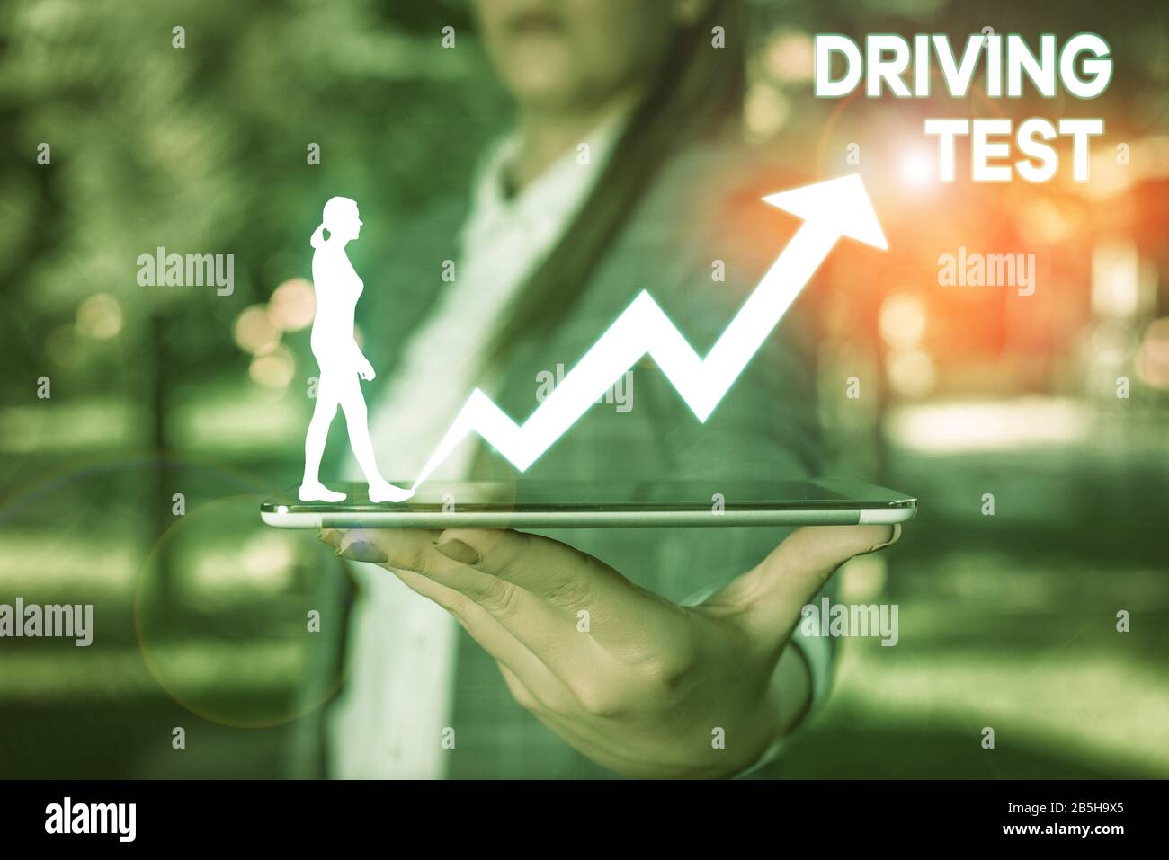 Handwriting text Driving Test. Conceptual photo procedure to test a ...