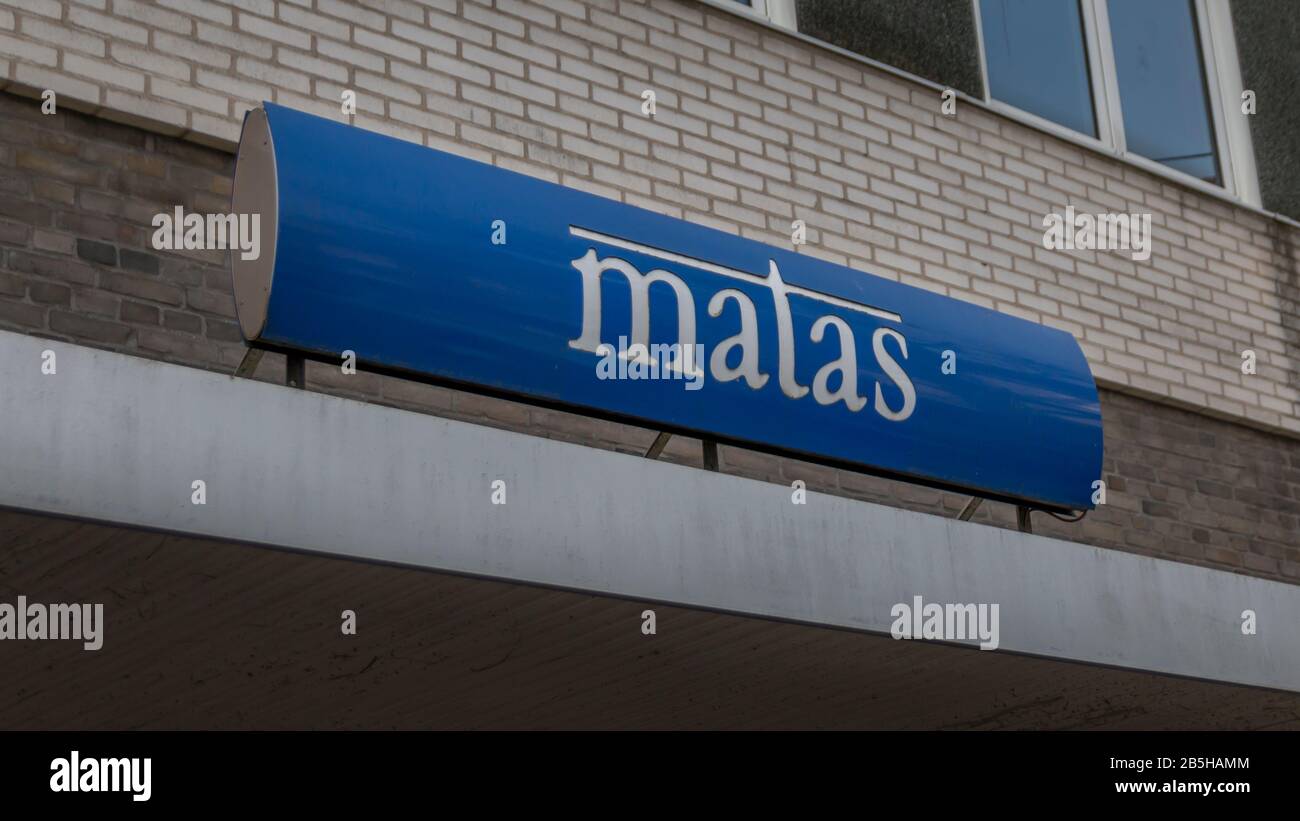 Randers, Denmark - 08 feb 2020: The logo of the Matas building in ...