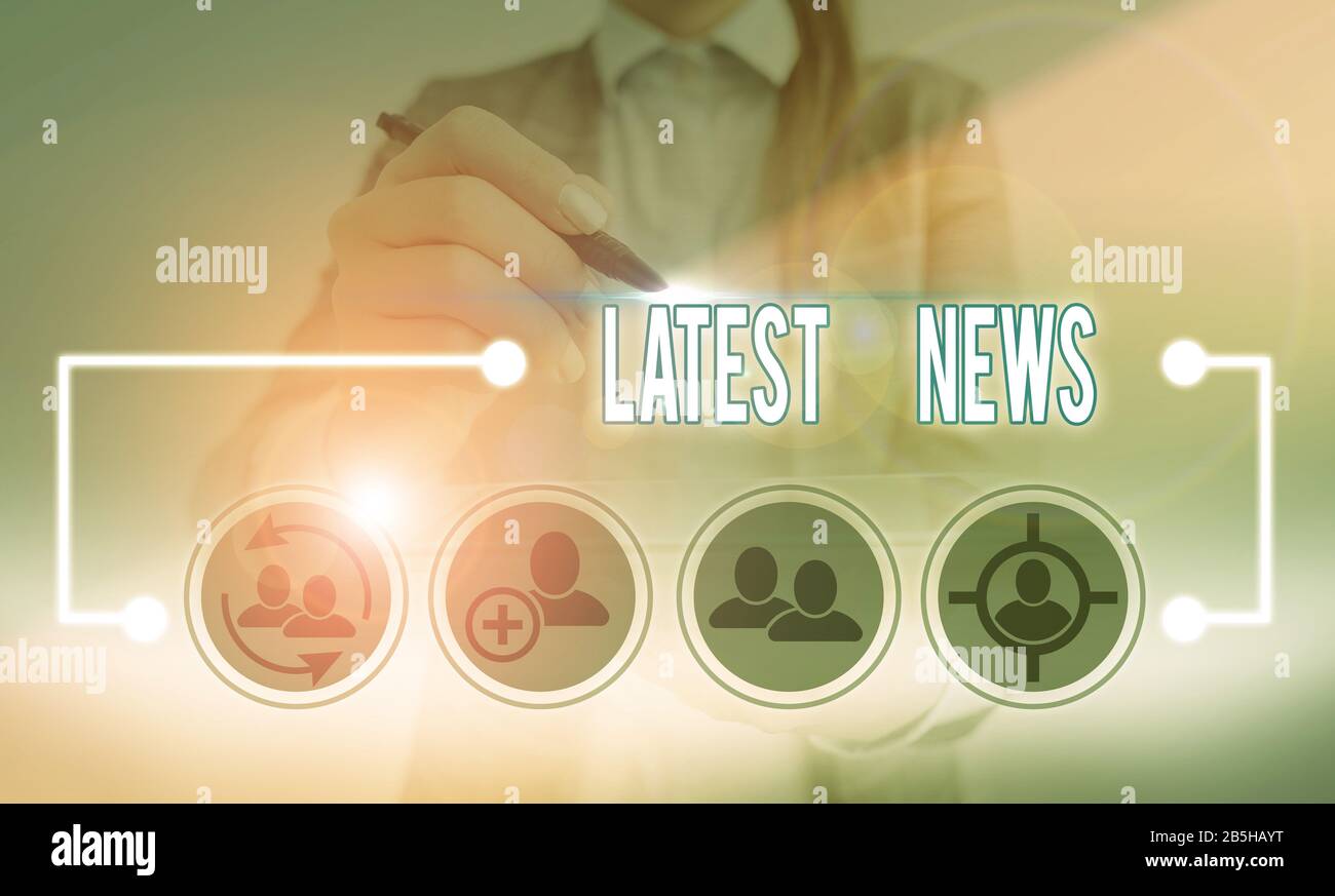 Conceptual hand writing showing Latest News. Concept meaning ...