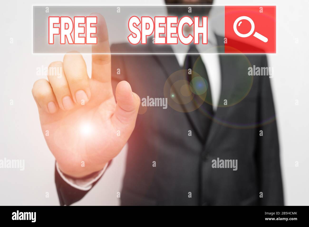 Text sign showing Free Speech. Business photo showcasing the right of ...