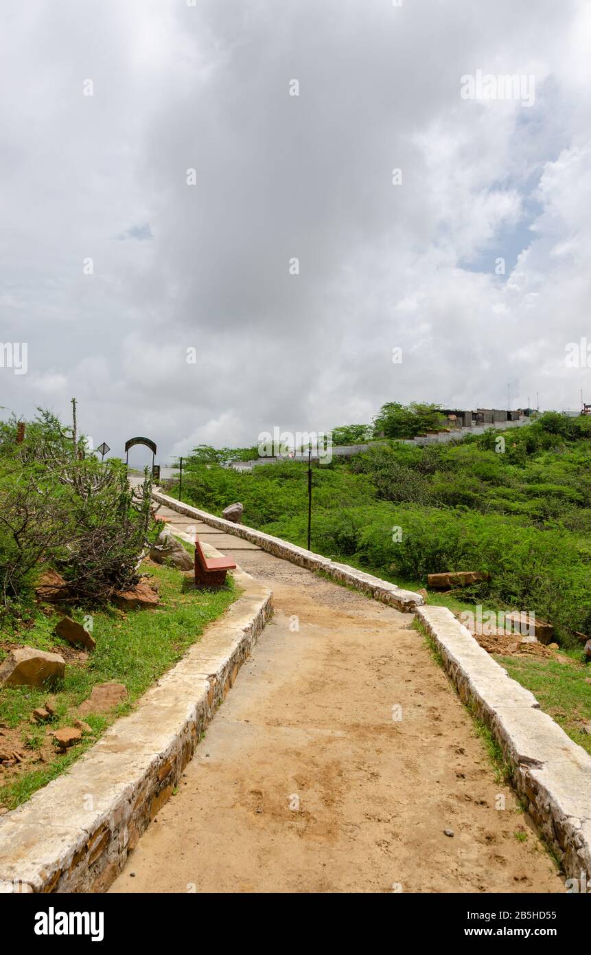 Staircase leading up to the Dattatreya temple from the viewpoint at ...
