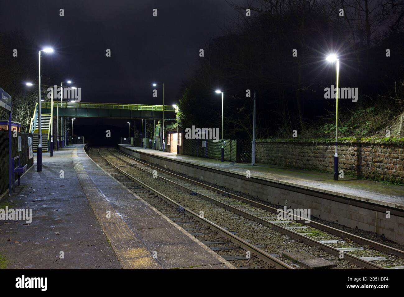 Wennington railway station on the Carnforth to Settle junction railway ...