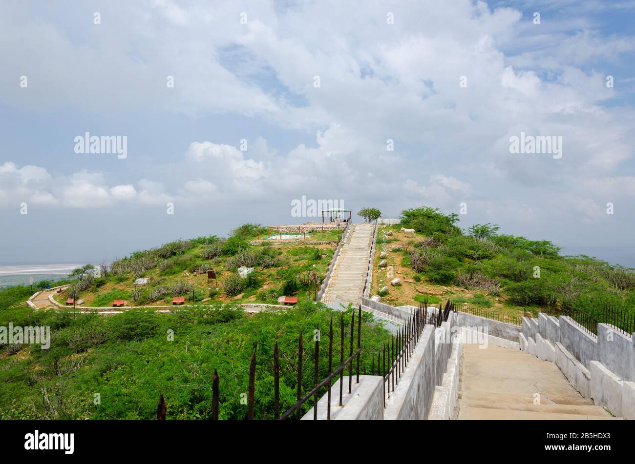 Staircase leading to the Viewpoint at Kalo Dungar during Monsoon Season ...