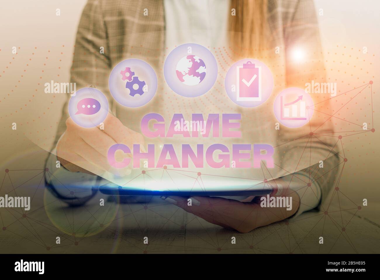 Conceptual hand writing showing Game Changer. Concept meaning way that ...