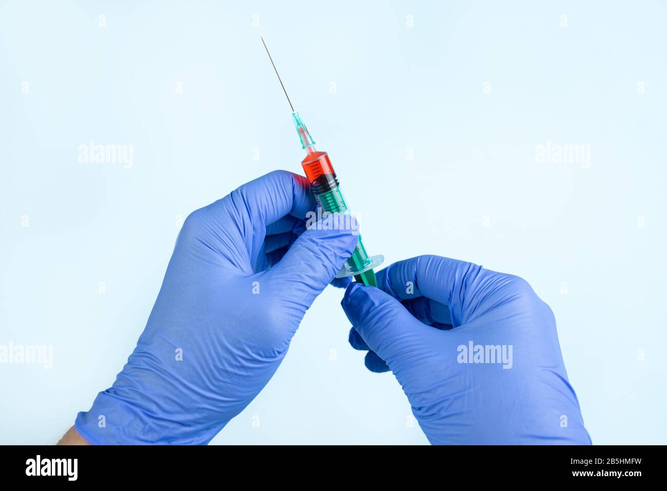 Tablets on medical hands. Hands in medical gloves. Medication on hand ...