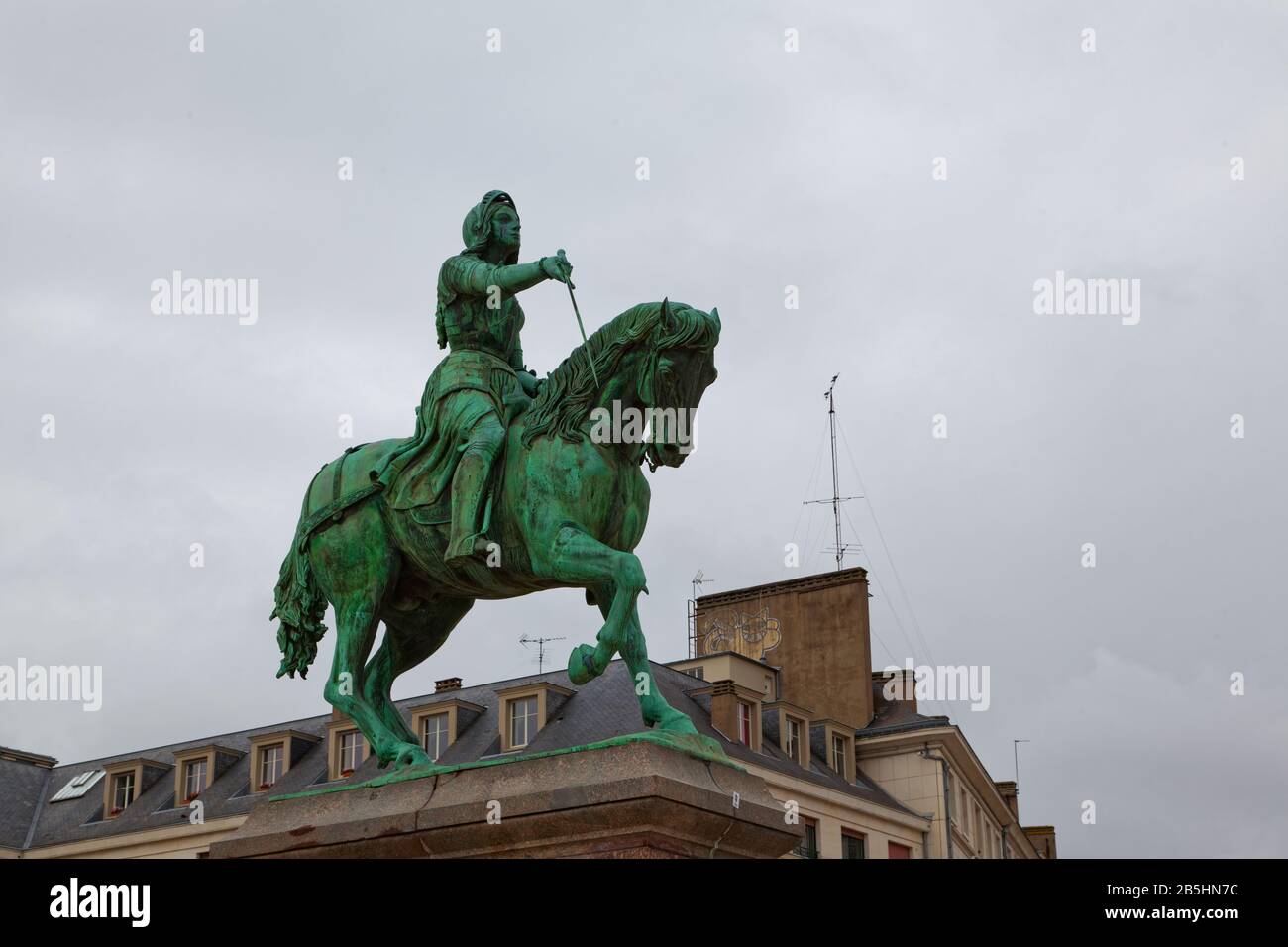 Jeanne d’Arc (Joan of Arc) bronze statue, Place du Martroi, Orléans, France statue by Denis ...