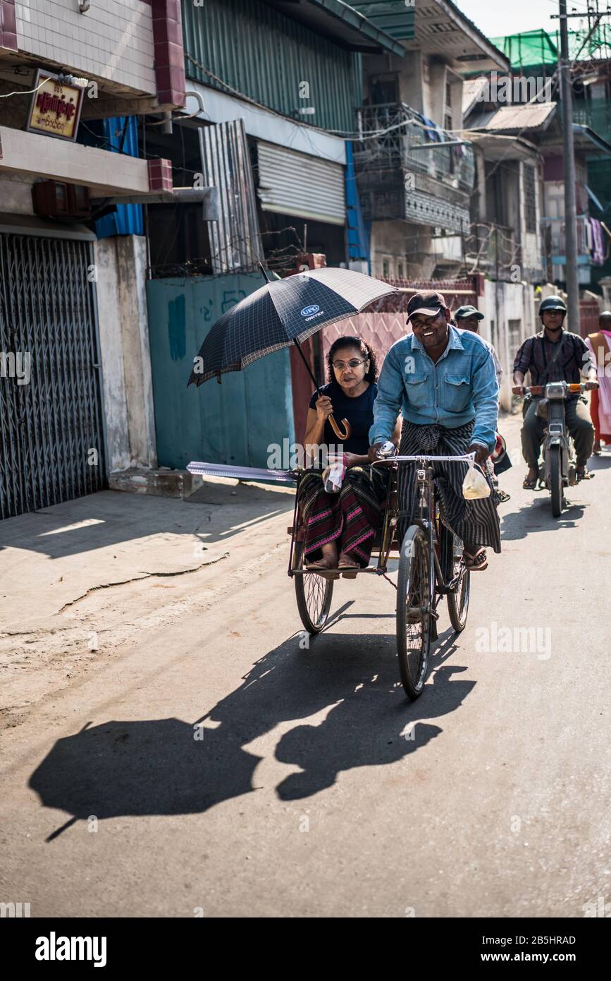 Street scene in the Mandalay, Myanmar, Asia Stock Photo - Alamy