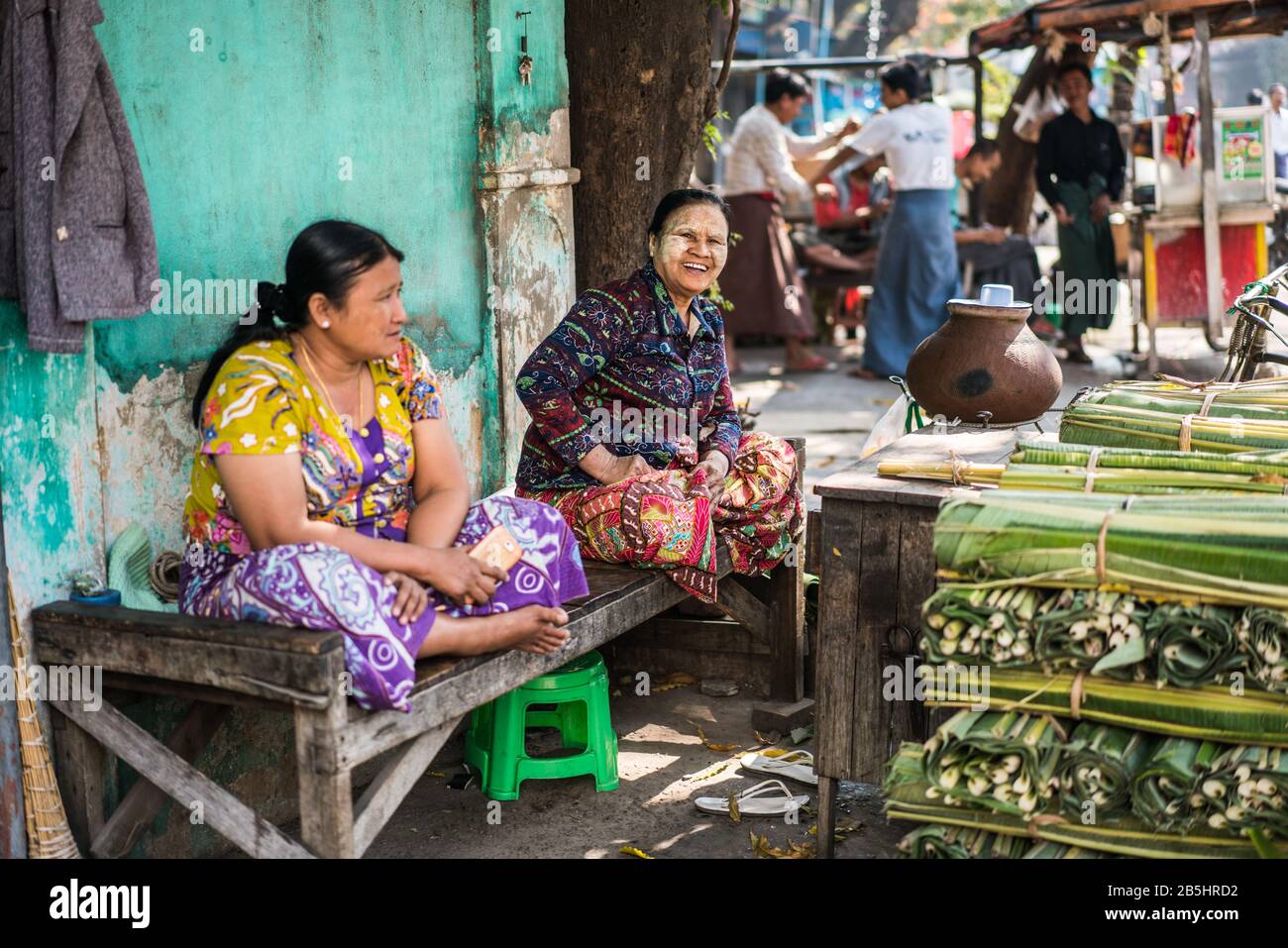 Street scene in the Mandalay, Myanmar, Asia Stock Photo - Alamy