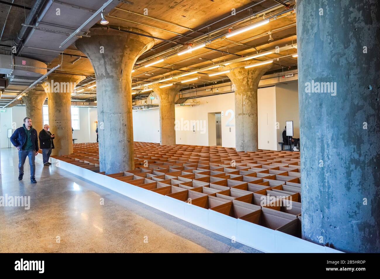 Cardboard box display inside the Museum of Contemporary Art Toronto ...