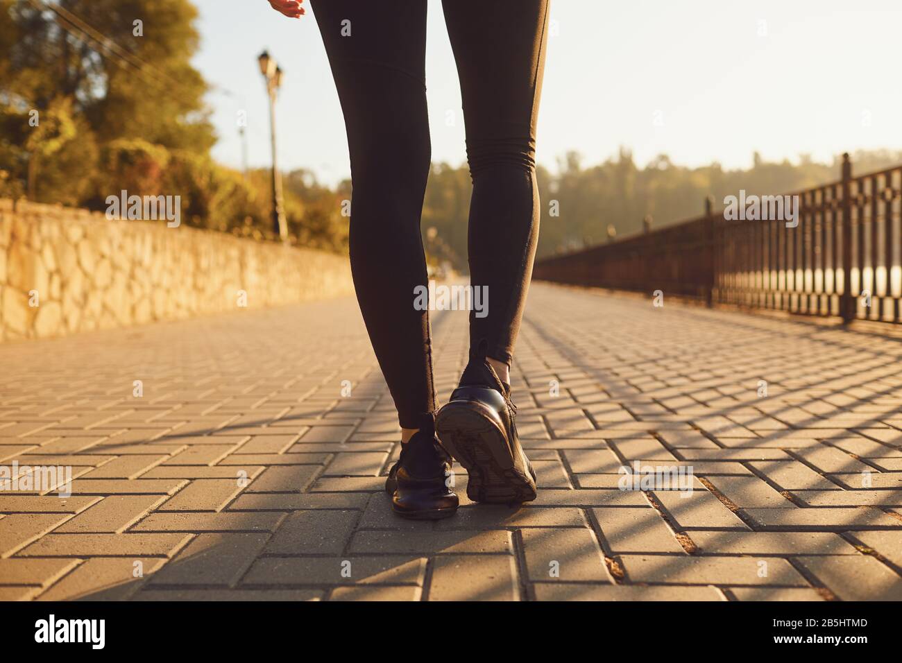 Woman summer evening walk rear view hi-res stock photography and images ...