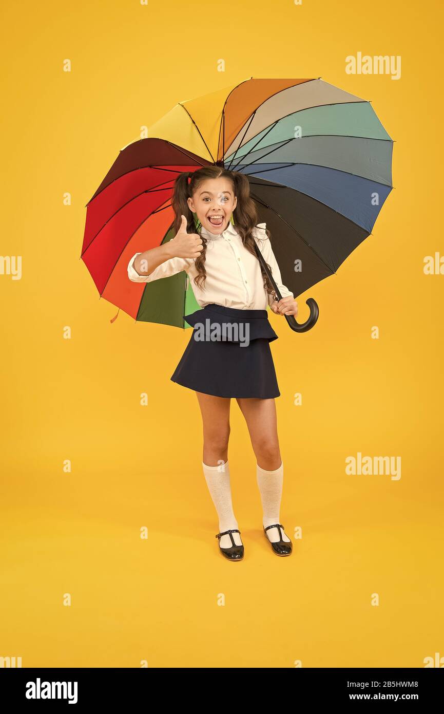 Fashion accessory. Rainy september. Accessory for rainy day. Stay dry. Fancy schoolgirl. Girl ...