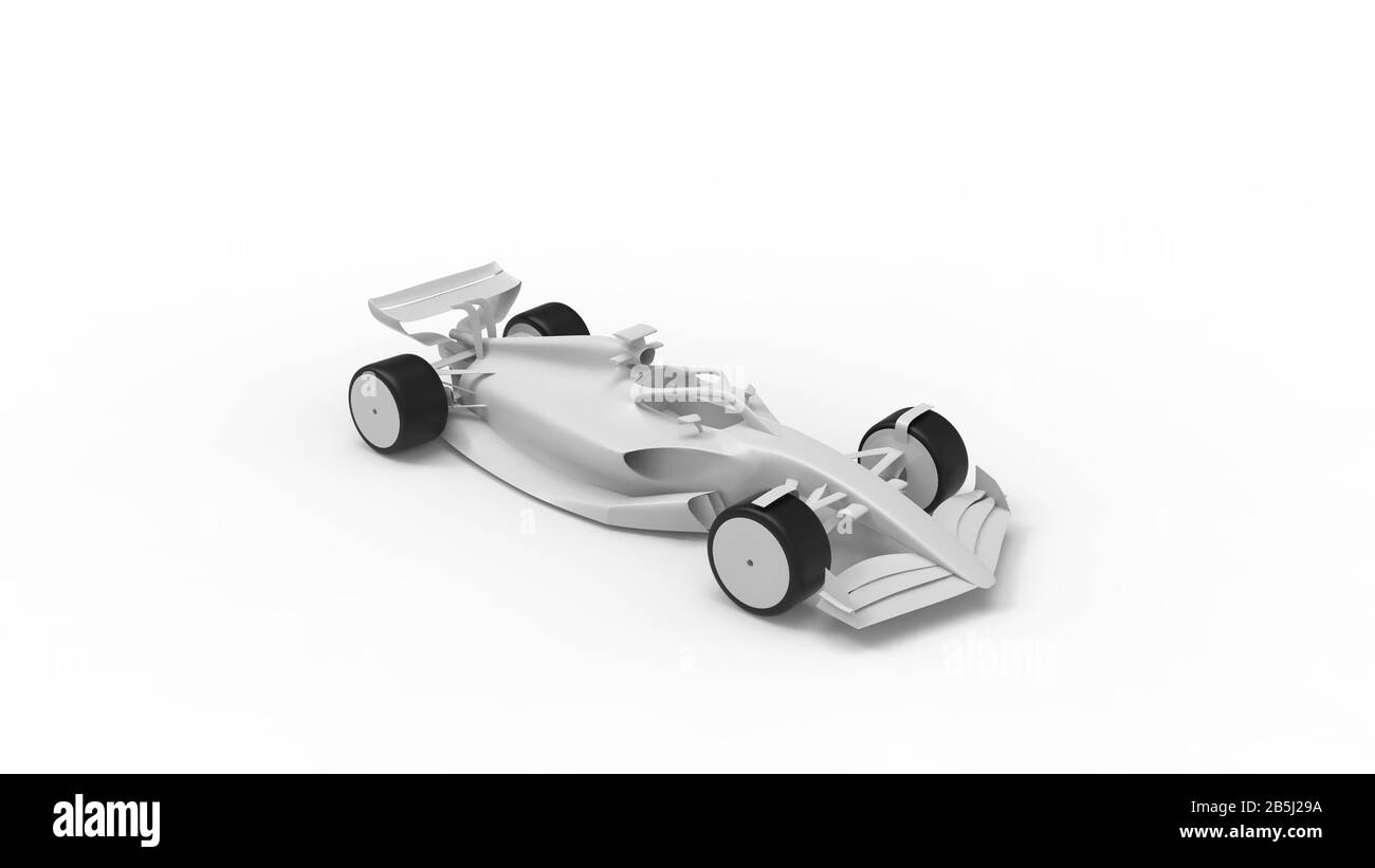 3D rendering of a race car ground effect new rules concept isolated ...