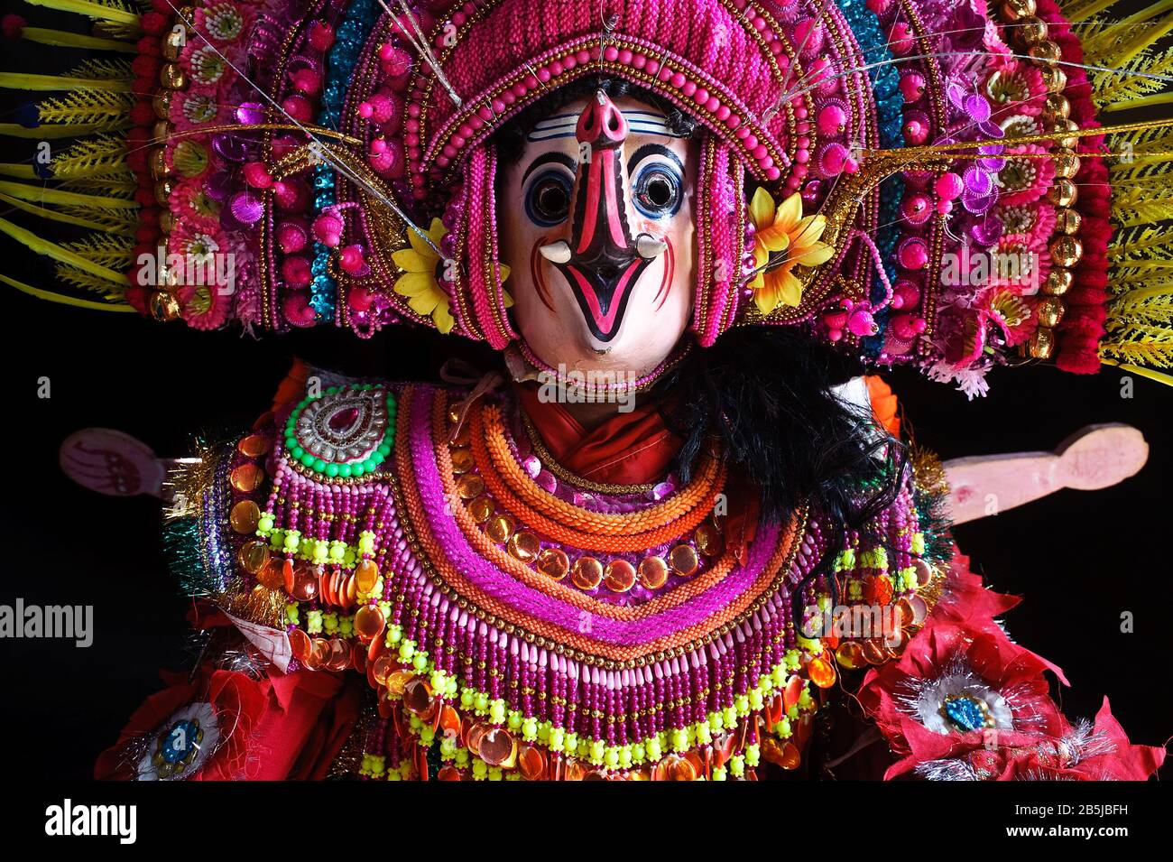 Purulia Chhau dancer playing the role of the hindu god Ganesh ( India ...
